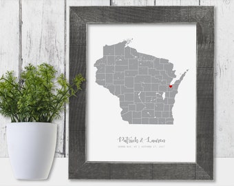 Wisconsin wall art | Etsy