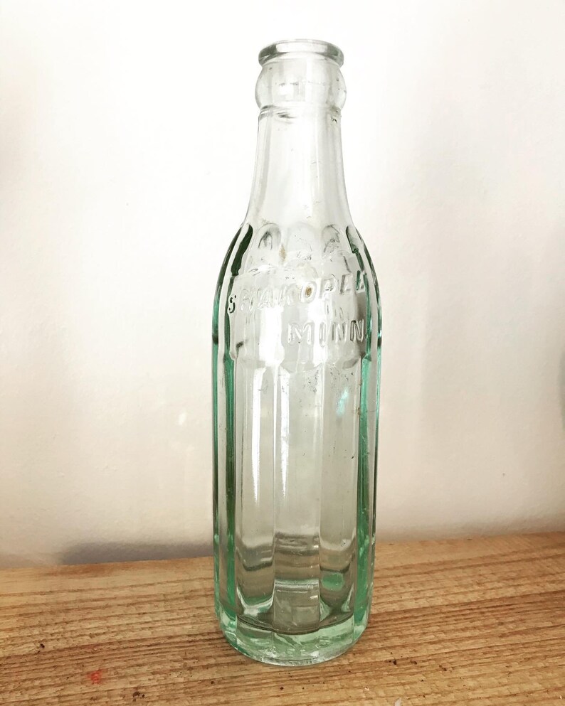 Rare 1920s Antique Blue Green Glass Soda Bottle Prohibition Era Jacob ...
