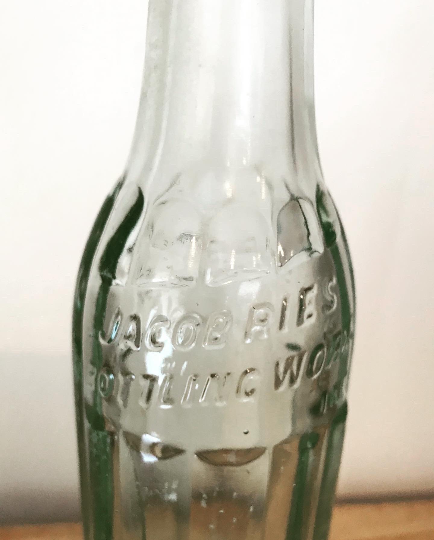 Rare 1920s Antique Blue Green Glass Soda Bottle Prohibition Era Jacob ...