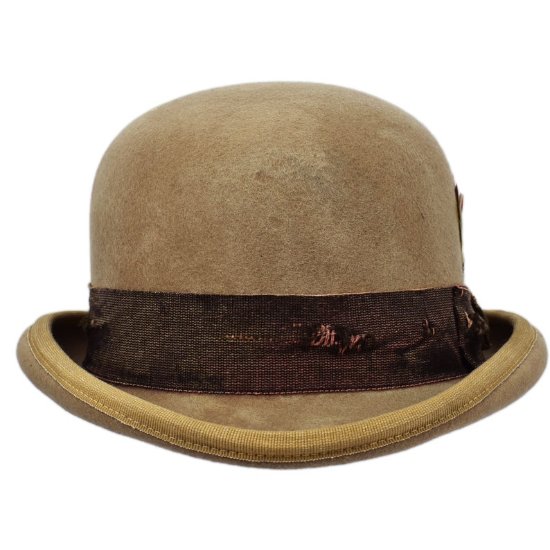 Clochard Aged Western Bowler Hat Khaki - Etsy