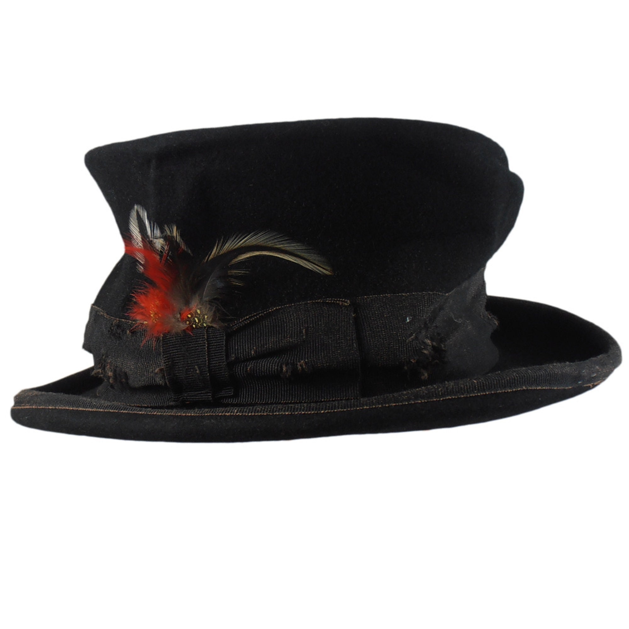 Melegari Dandy Clochard Aged Top Hat Handmade Hatmaker Sergio | Etsy