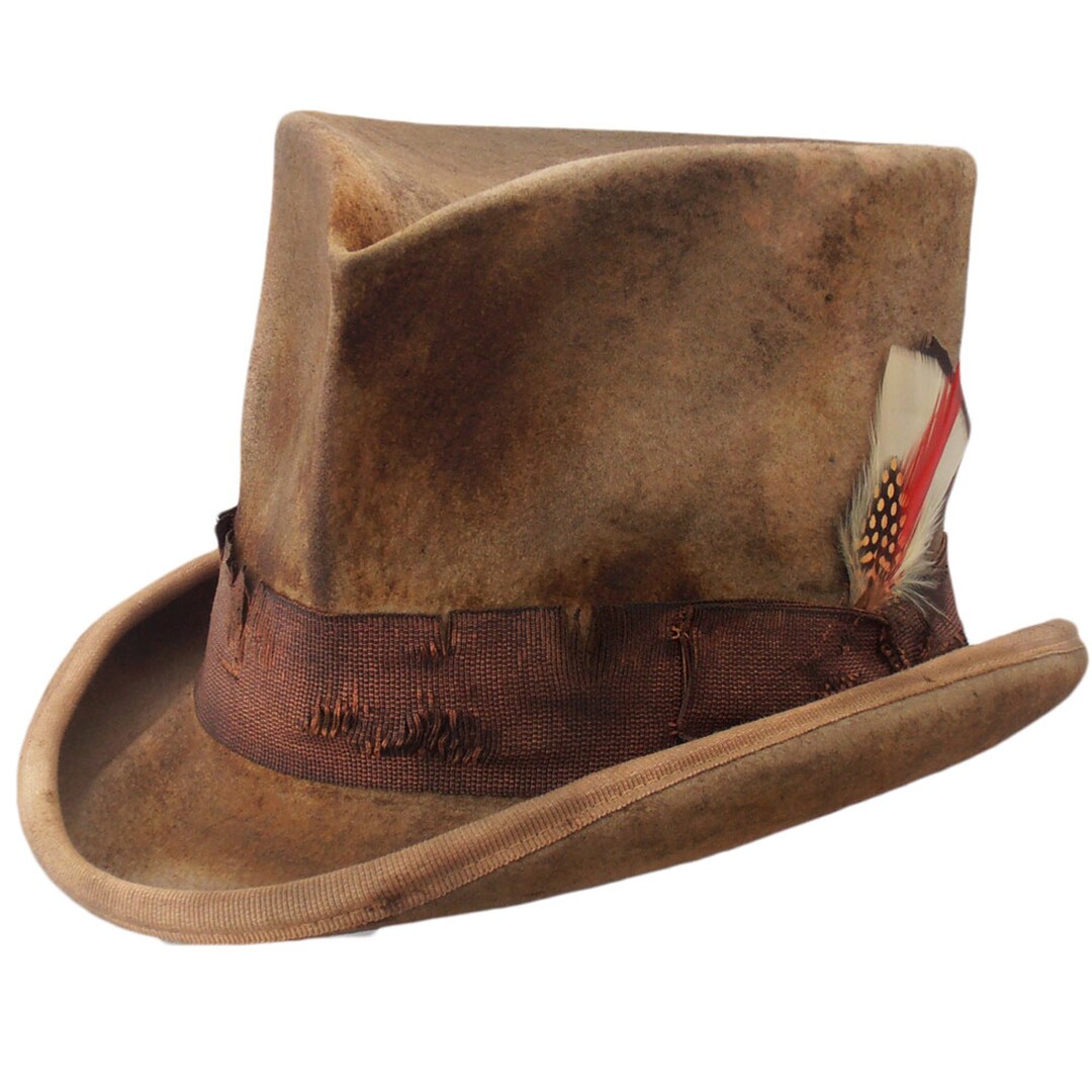 Dusty Western Top Hat Kaki Handmade Hatmaker Sergio Anzani Melegari - Etsy