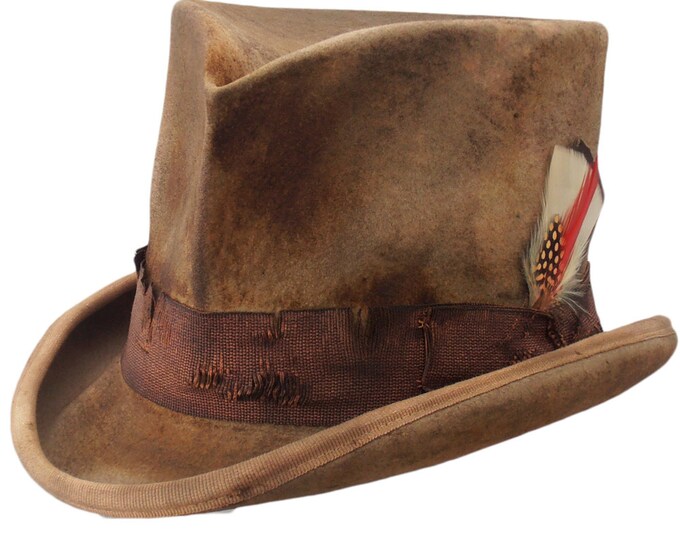 Dusty Western Top Hat Kaki Handmade Hatmaker Sergio Anzani Melegari - Etsy