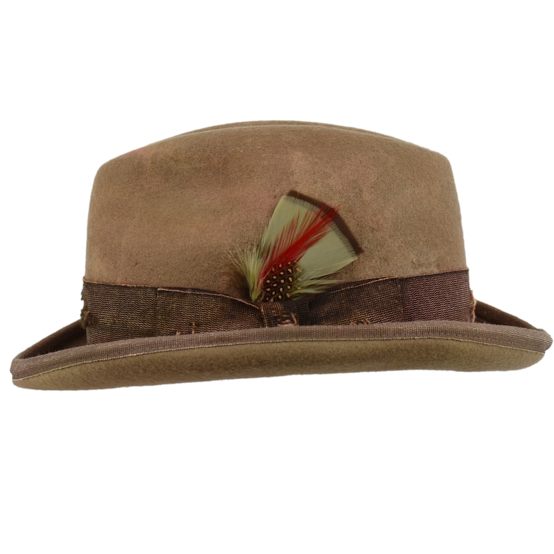 Dandy Western Aged Homburg Hat - Etsy