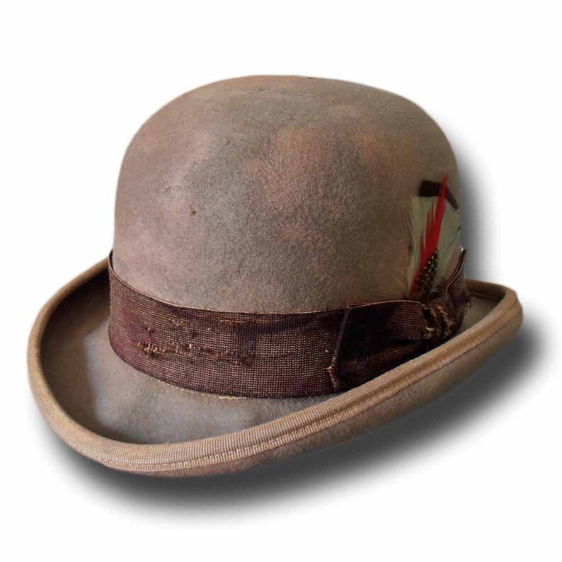 Clochard Aged Western Bowler hat kaki | Etsy