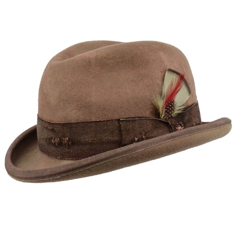 Dandy Western Aged Homburg Hat - Etsy