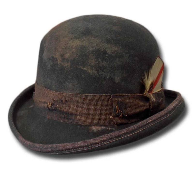 Clochard Aged Western Bowler Hat Dark Gray - Etsy