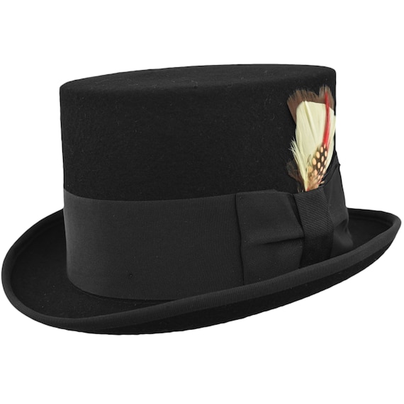 Stovepipe Western Wool Felt Top Hat | Etsy