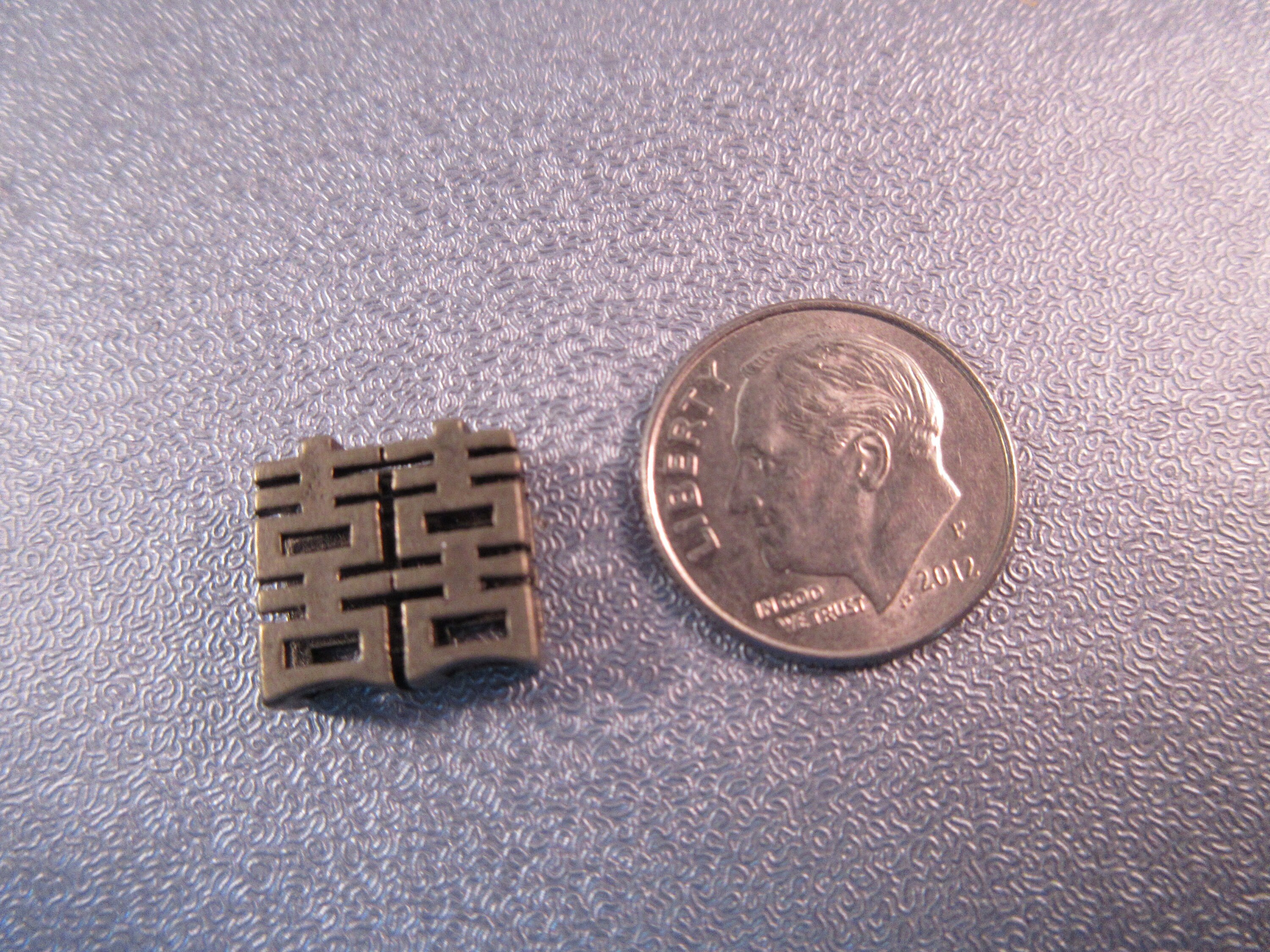 Chinese Calligraphy" Double Happiness" Gunmetal Spacer Bead - Etsy