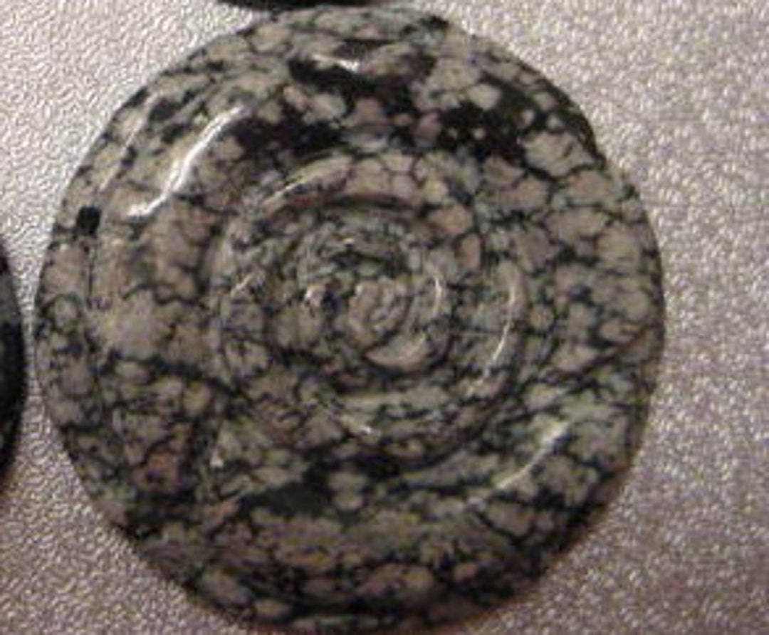 Snowflakes Obsidian Carved Pendant 1pc - Etsy