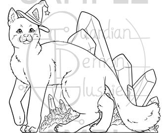 Third Eye Sphynx Printable Coloring Page for Adults, Crystal Ball, Hand ...