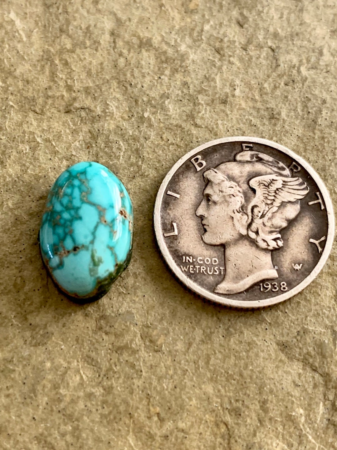 Classic Lone Mountain Nevada Spiderweb Turquoise, Gem Grade, Rare, Old ...