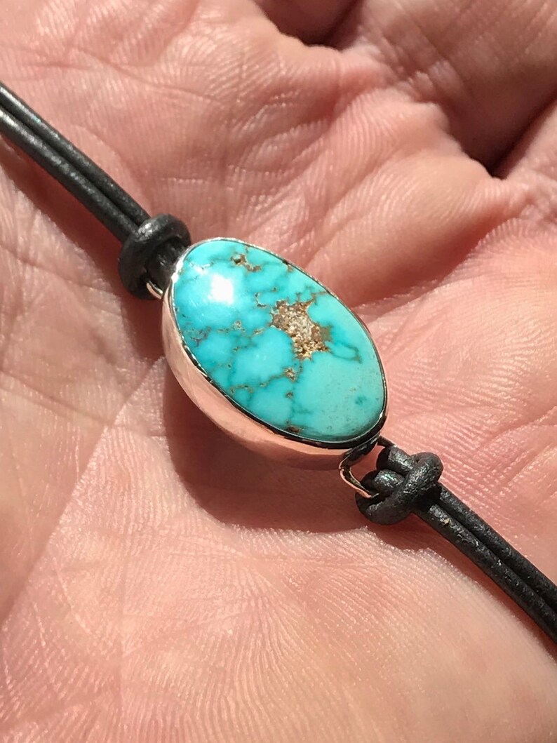 Beautiful Nevada Spiderweb Turquoise Choker, Necklace, Natural, Old ...