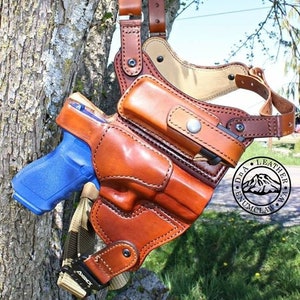 Leather Chest Rig With Mag Pouch *revolver, Automatic. Double Action ...