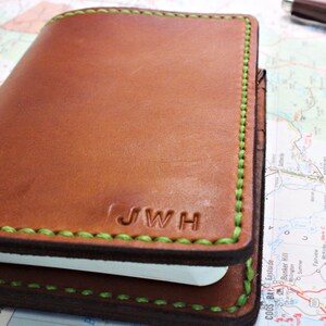 Leather Field Notebook Cover With Card Slots. Fits 3.5 X 5" Notes ...