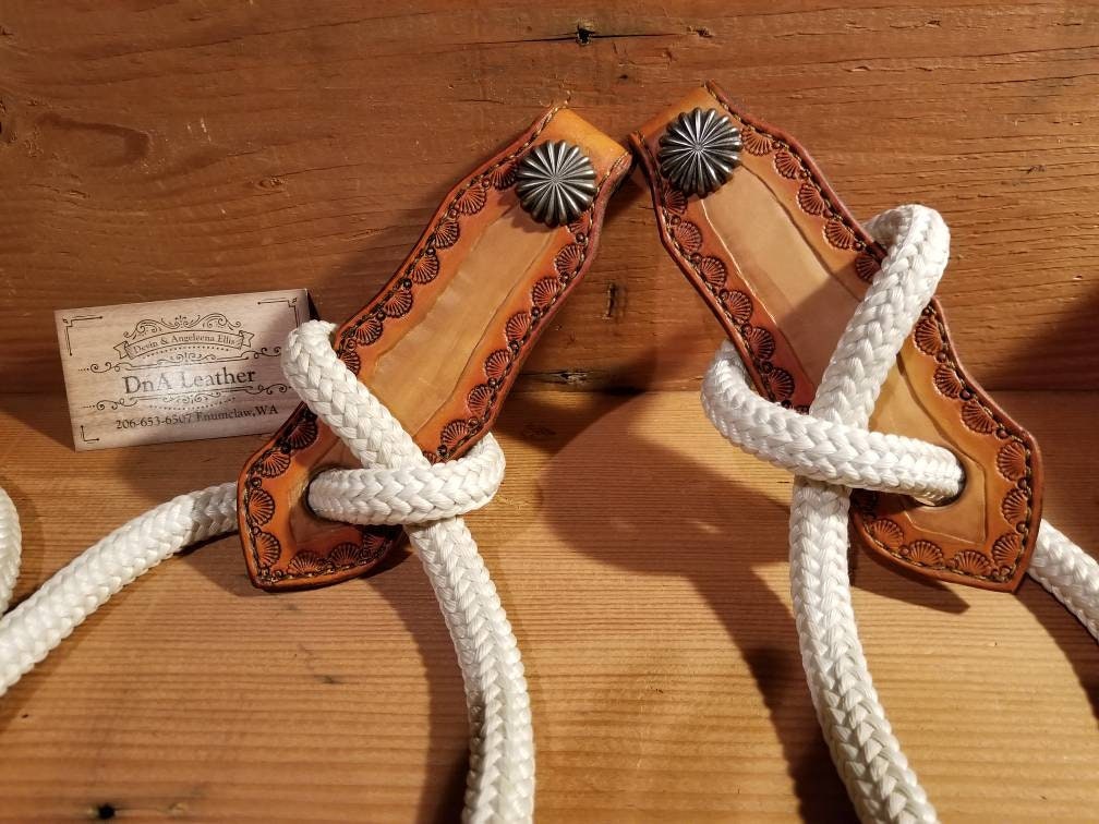 Slobber Strap Tooled Leather
