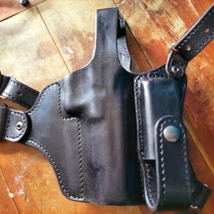 Leather Chest Rig With Mag Pouch *revolver, Automatic. Double Action ...