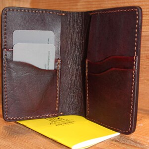 Leather Field Notebook Cover With Card Slots. Fits 3.5 X 5" Notes ...