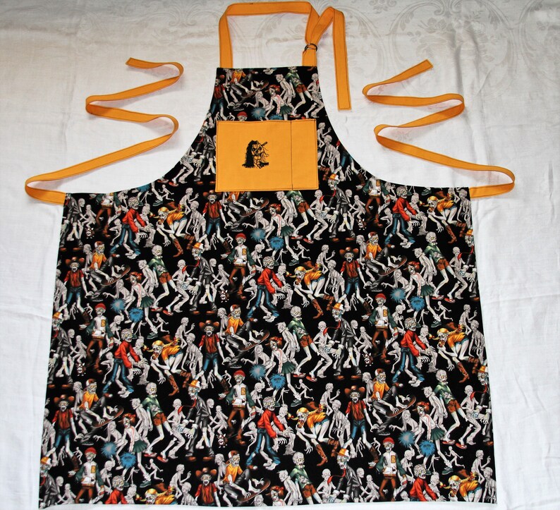 Unisex Chef, BBQ, Cobbler Style Apron Happy Halloween High School ...