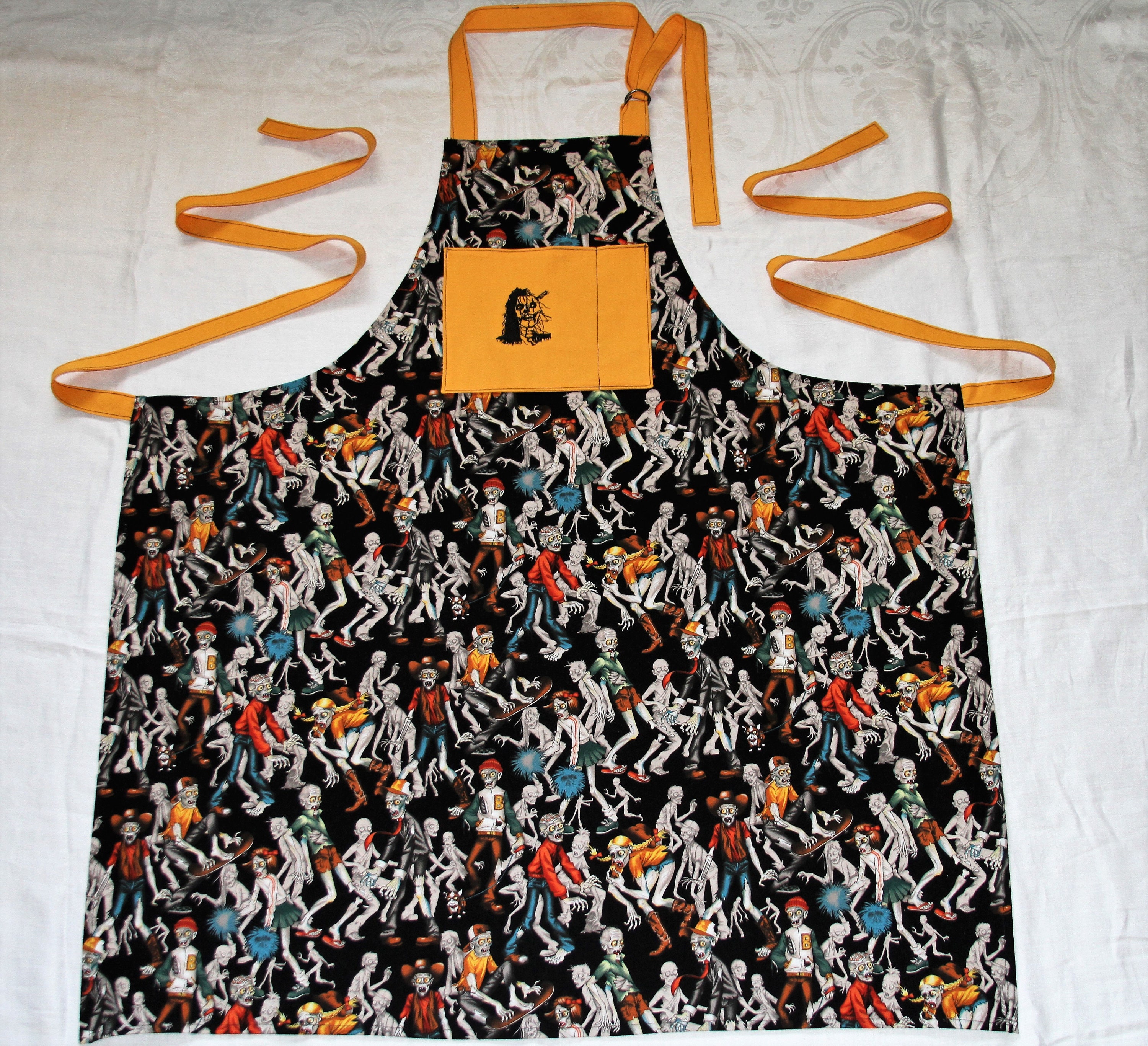 Unisex Chef, BBQ, Cobbler Style Apron Happy Halloween High School ...