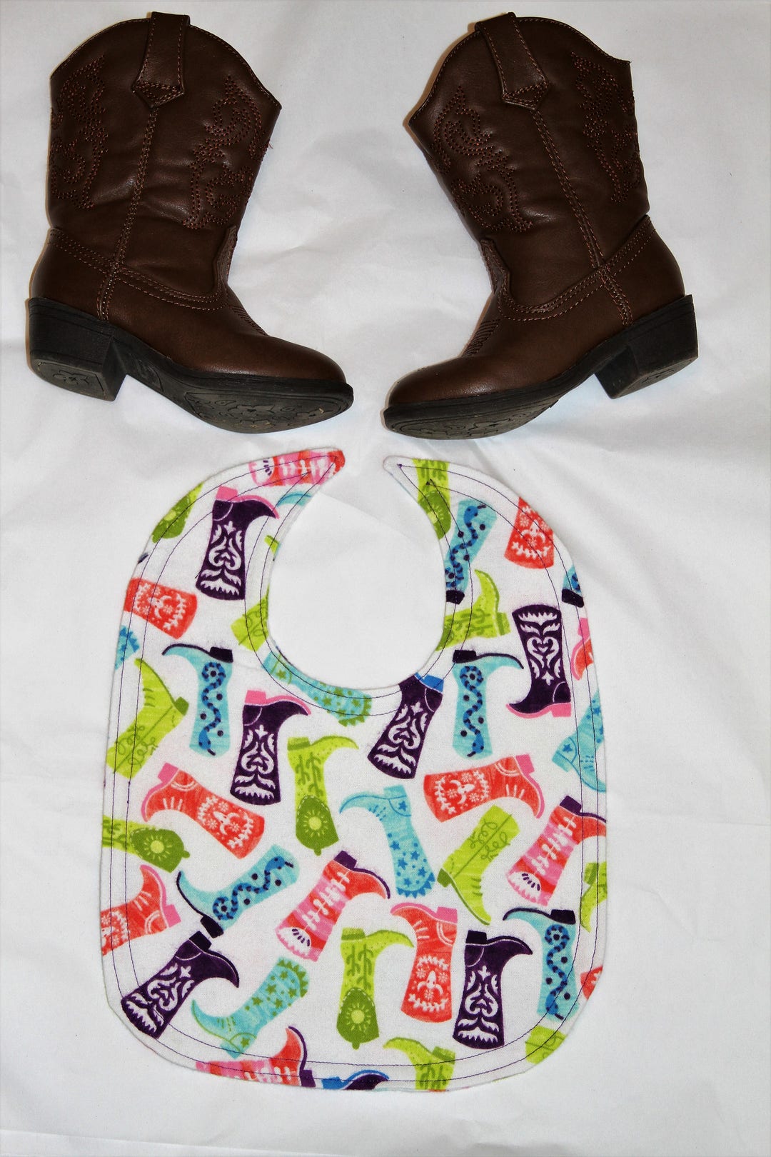 Cowboy Cowgirl Boot Bib - Etsy