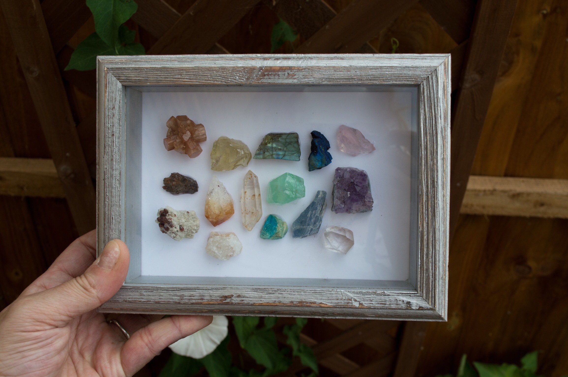 Gemstone shadow box handmade decor unique decor shadow | Etsy