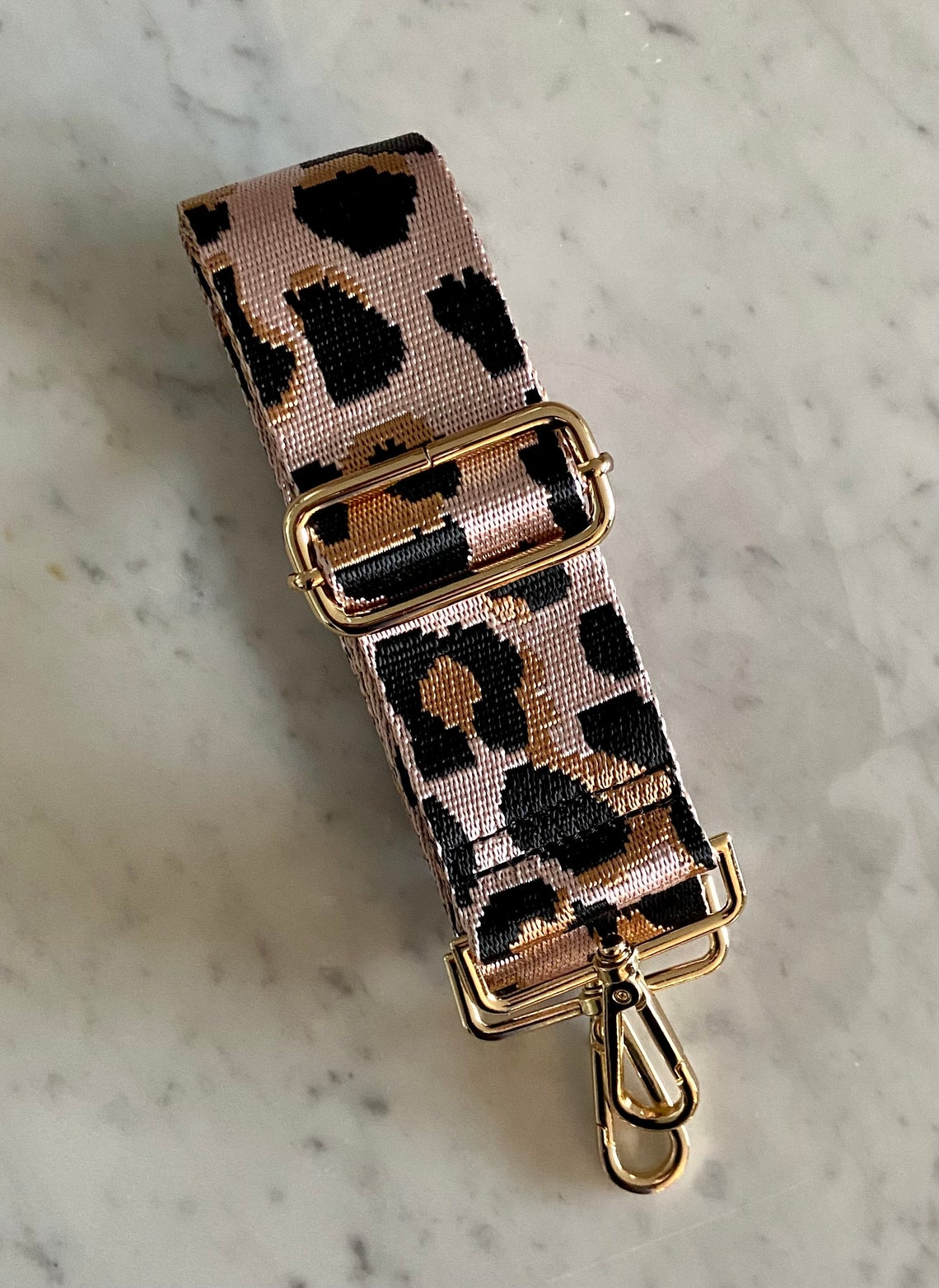 STRAP 2 Inch Wide Animal Print Replacement Strap With GOLD | Etsy