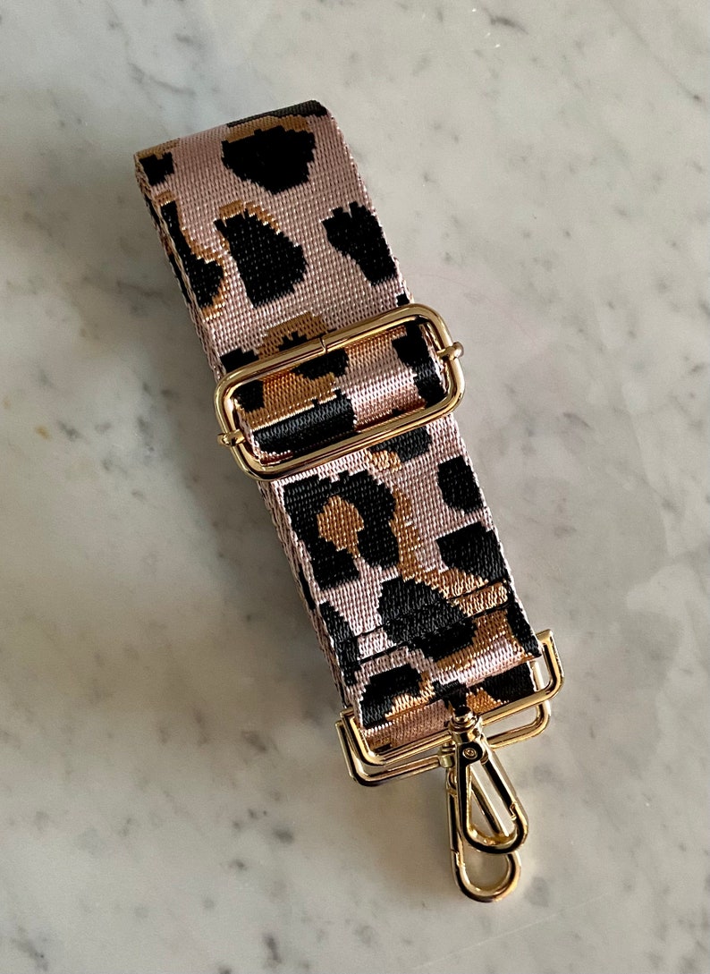 STRAP 2 Inch Wide Animal Print Replacement Strap With GOLD | Etsy
