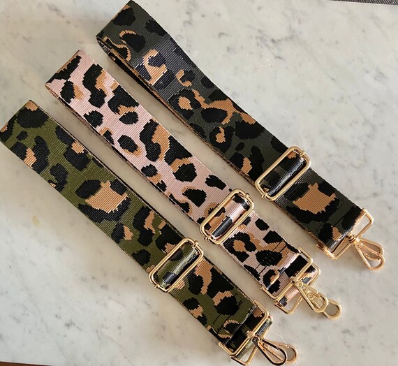 STRAP 2 Inch Wide Animal Print Replacement Strap With GOLD | Etsy