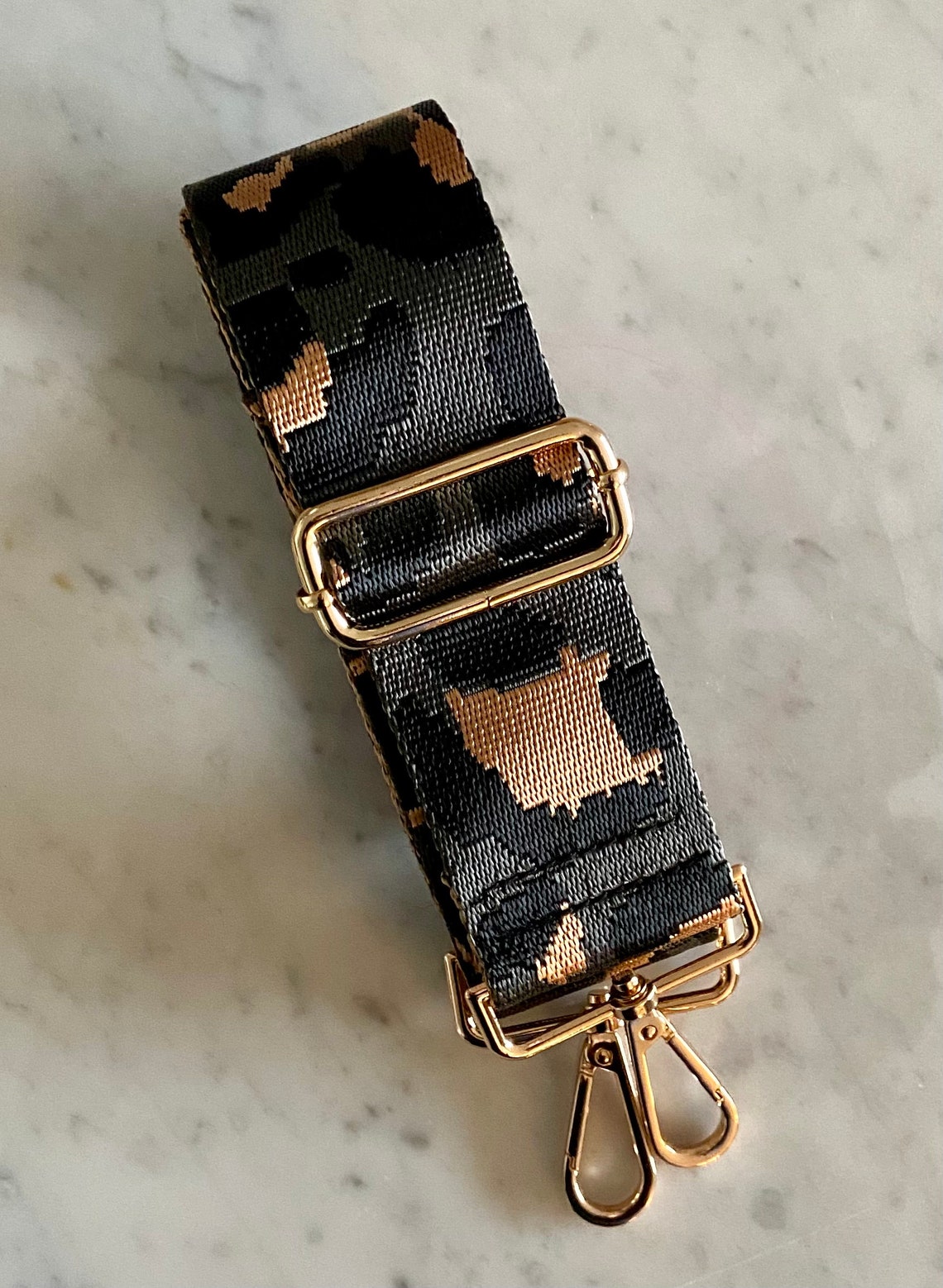 STRAP 2 Inch Wide Animal Print Replacement Strap With GOLD | Etsy