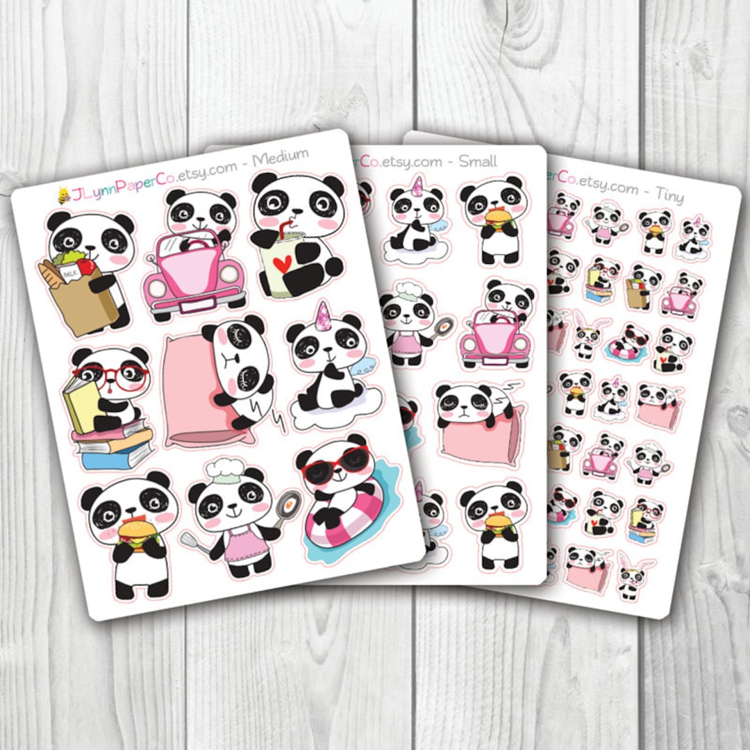 Panda Stickers - Etsy