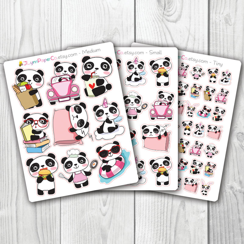 Panda Stickers | Etsy