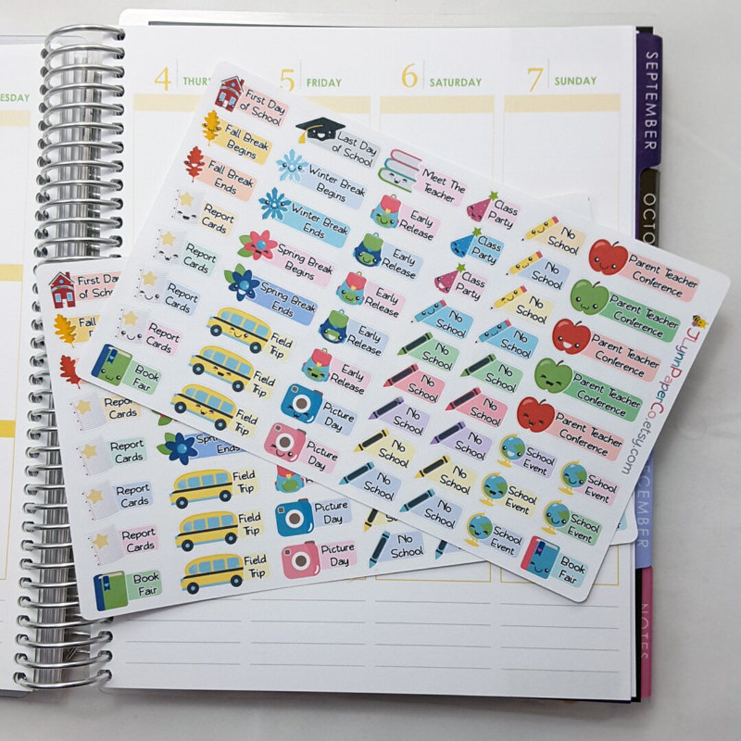 Kid's School Year Stickers - Etsy