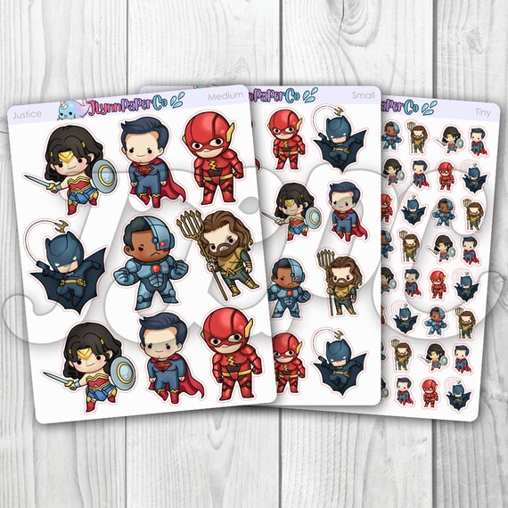 Super Hero 3 Stickers | Etsy