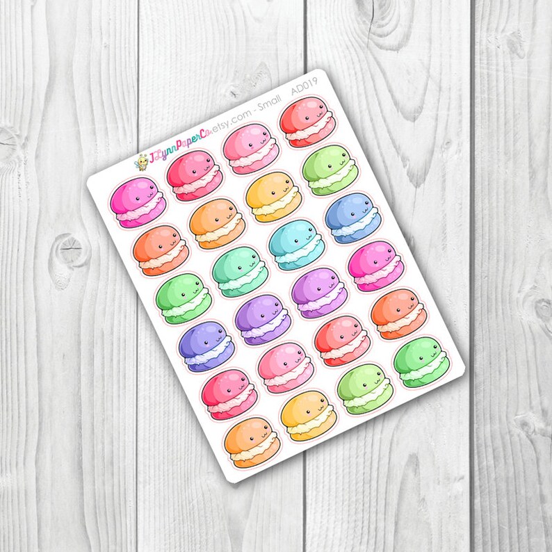 Kawaii Macaron Stickers AD019 | Etsy