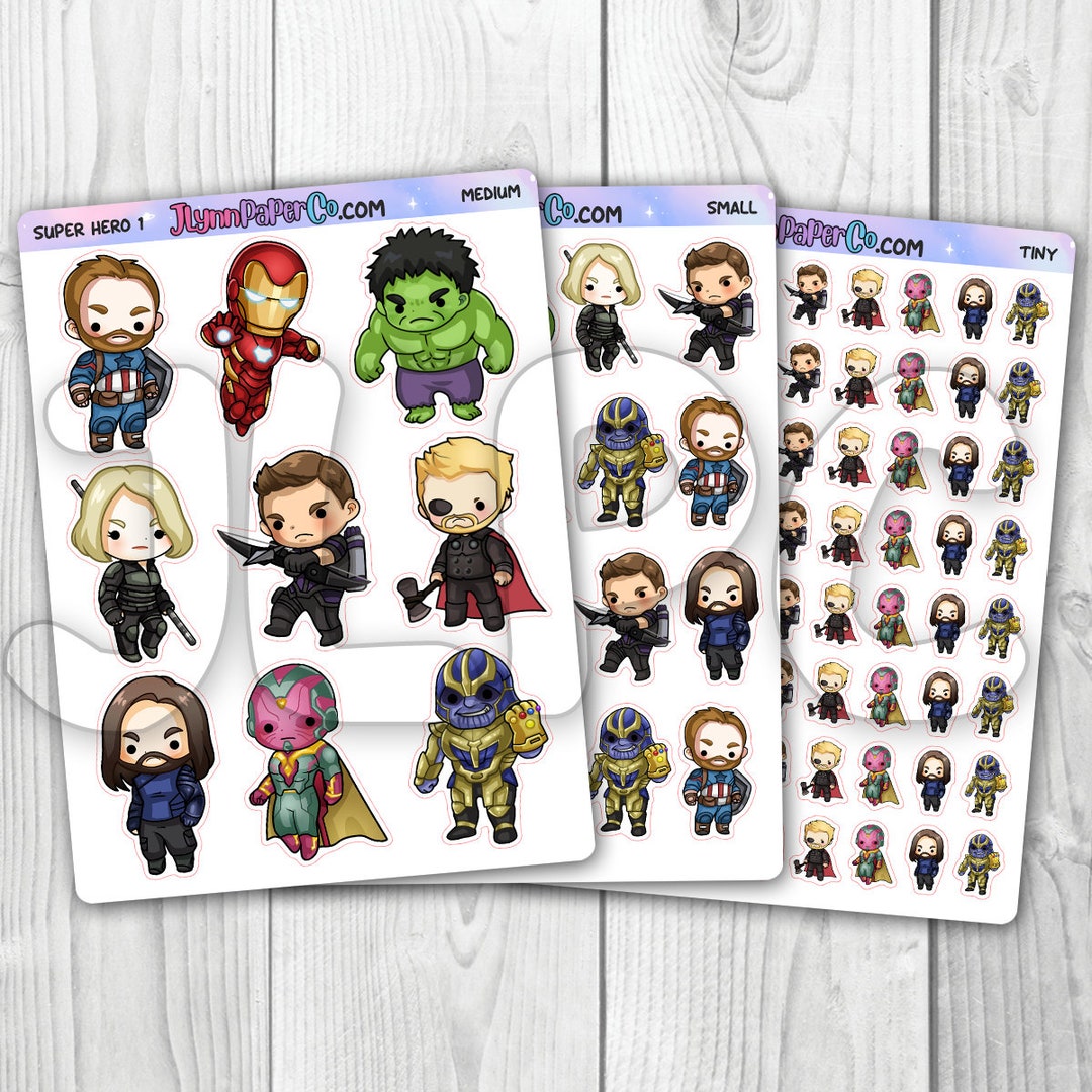 Super Hero 1 Stickers - Etsy