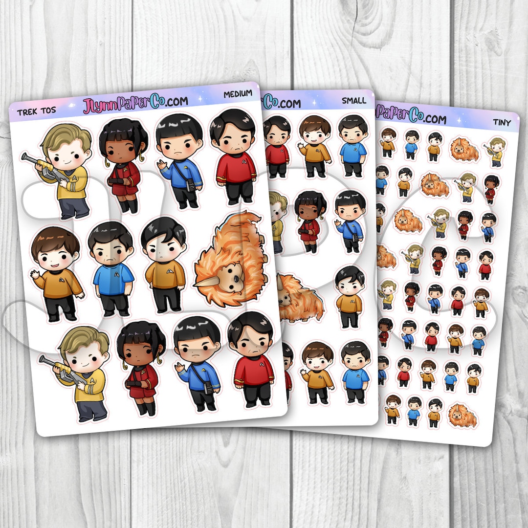 Star Trek TOS Inspired Character Stickers - Etsy