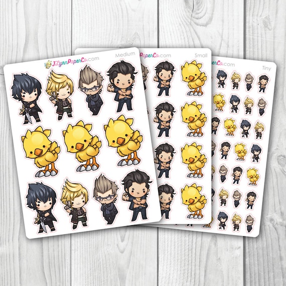 Final Fantasy XV Inspired Character Stickers | Etsy