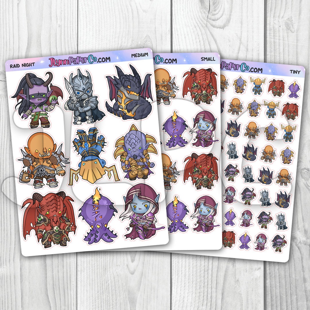 Raid Night (raid Bosses) Character Stickers - Etsy