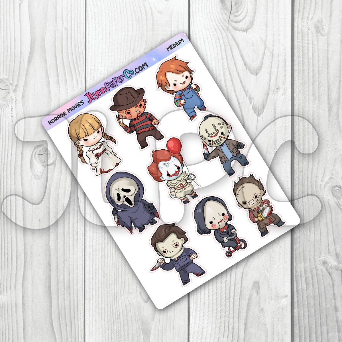 Horror Movie Character Stickers | Etsy
