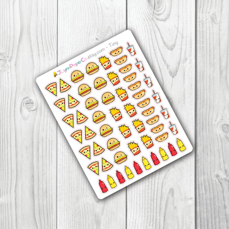 Kawaii Junk Food Stickers AV002 | Etsy