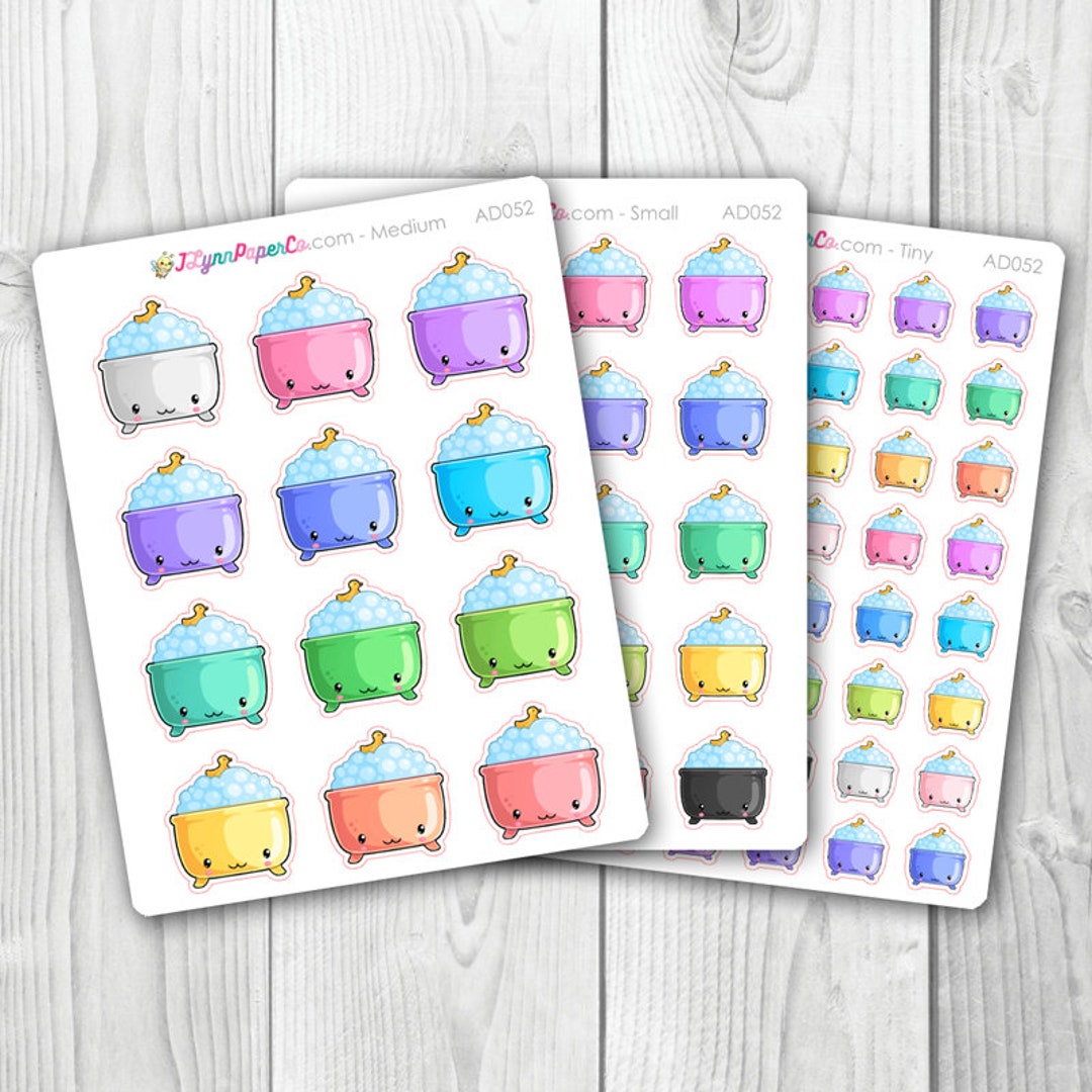 Kawaii Bath Tub Stickers | AD052 - Etsy
