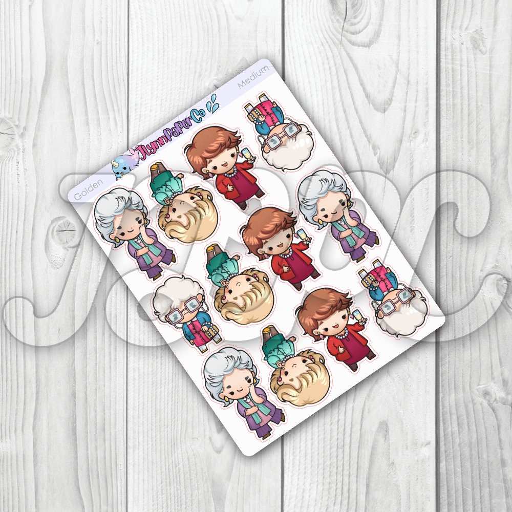 Golden Grannies Character Stickers | Etsy