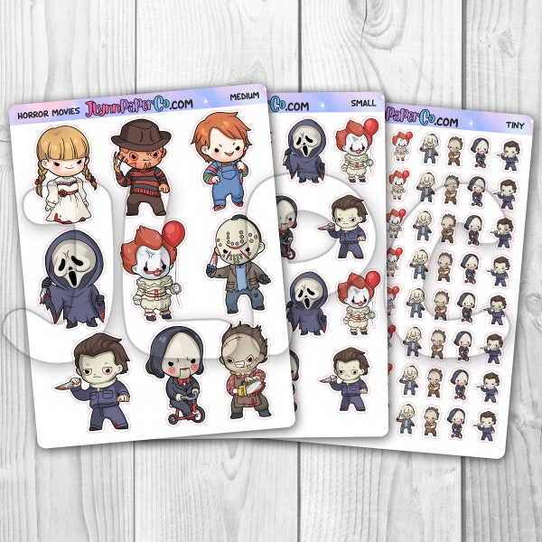 Horror Movie Characters Vinyl Stickers - Etsy
