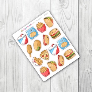 Kawaii Junk Food Stickers | AD062 - Etsy