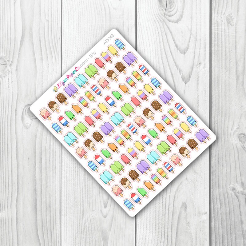 Kawaii Popsicle Stickers | AD043 - Etsy