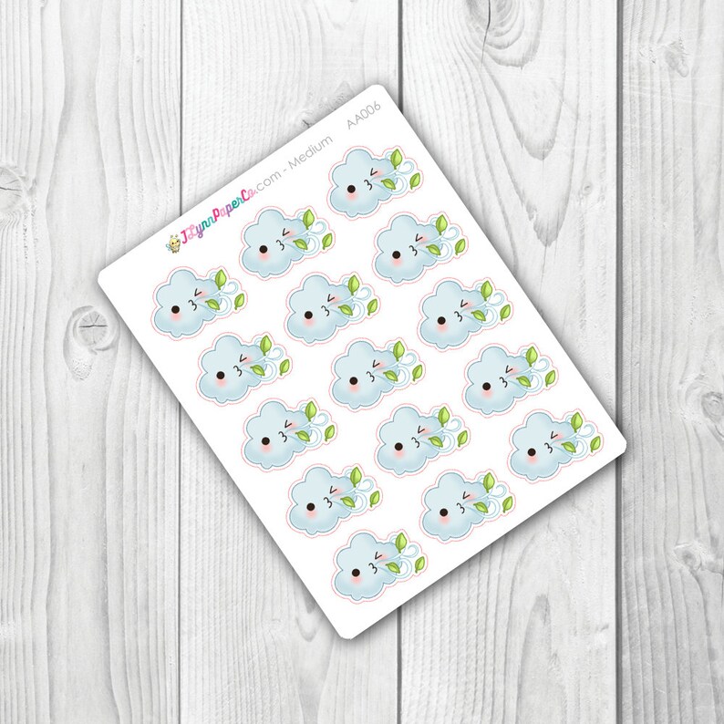 Kawaii Windy Weather Stickers | AA006 - Etsy