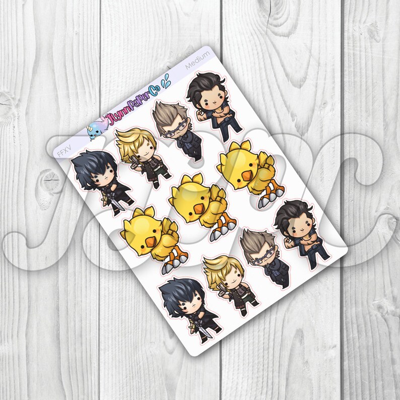 Final Fantasy XV Inspired Character Stickers | Etsy