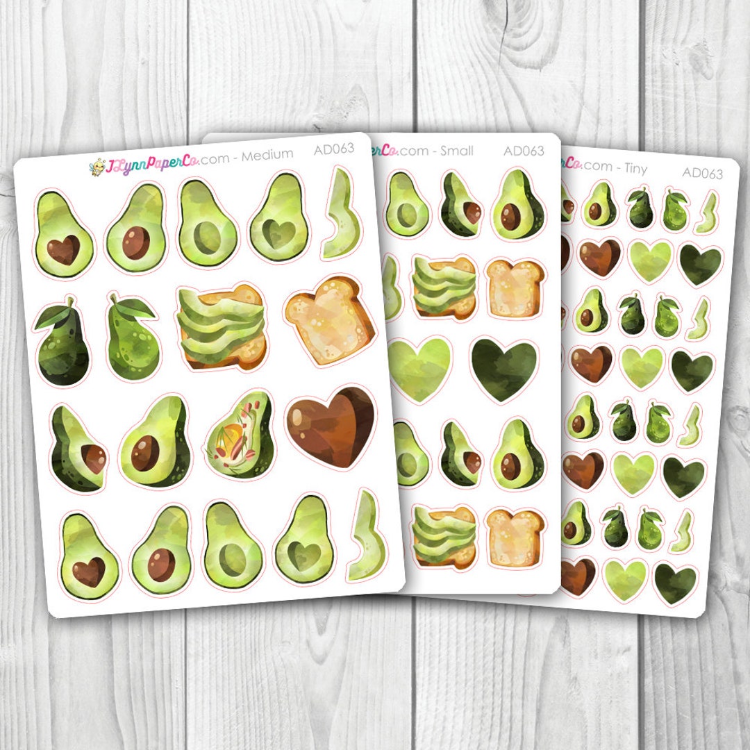 Avocado Deco Stickers | AD063 - Etsy