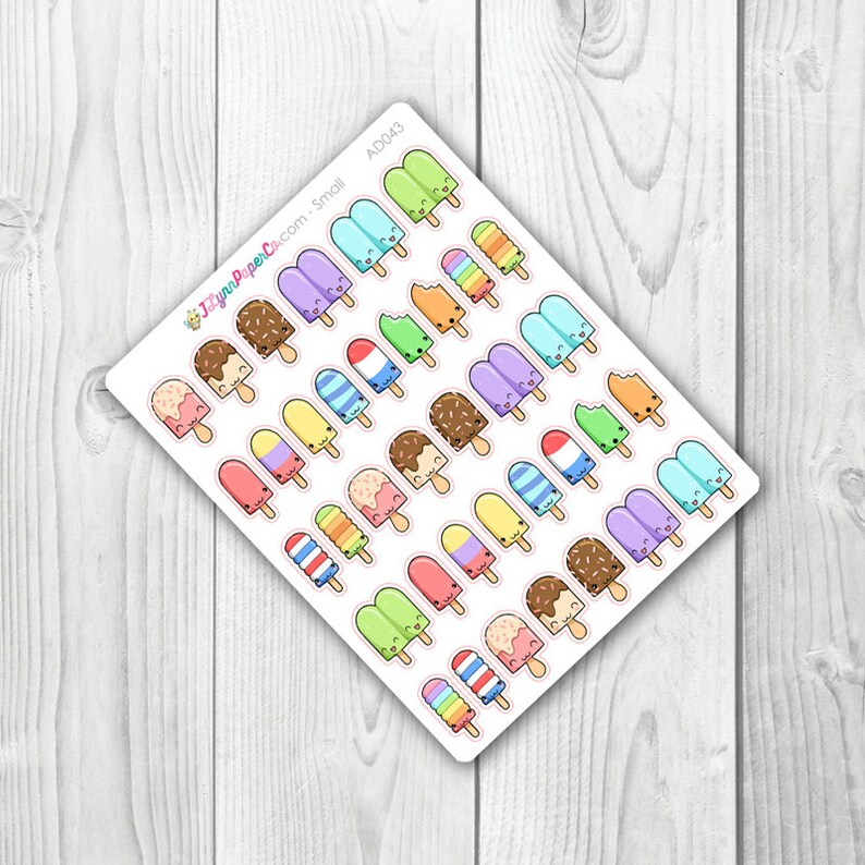 Kawaii Popsicle Stickers AD043 - Etsy